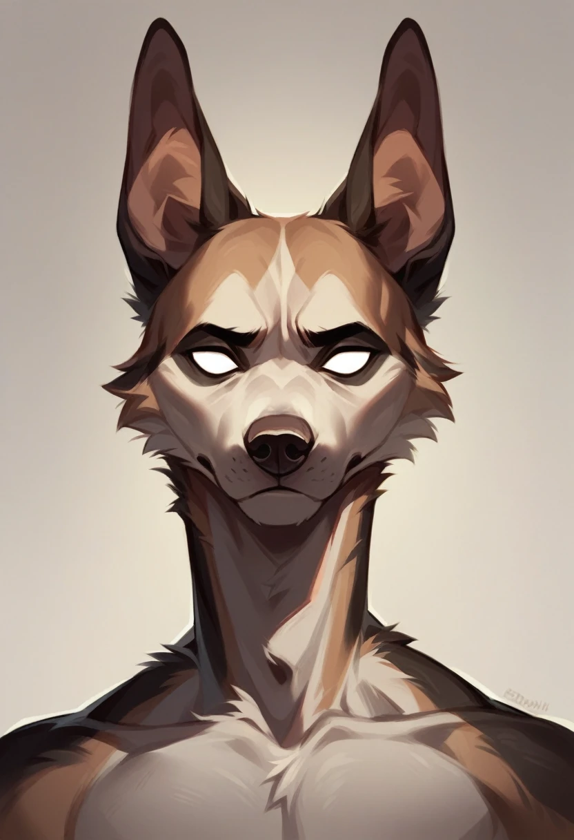 Anthropomorphic dogs，Character setting，Dark color scheme，The face is ...