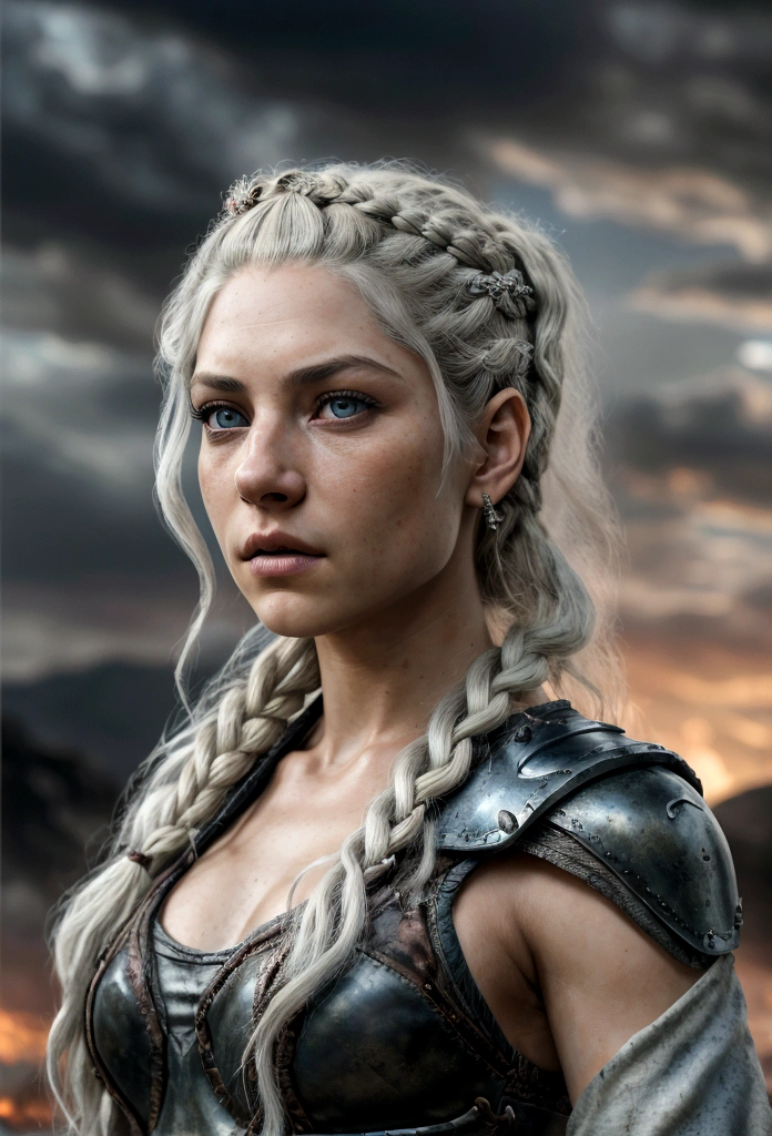 A realistic image for a photograph of a Targaryen princess in the ...
