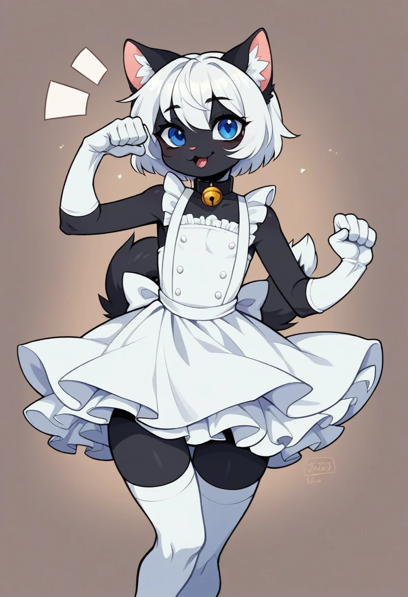 Work of art, perfect, highy detailed, (small hibryd anthro cat femboy - SeaArt AI