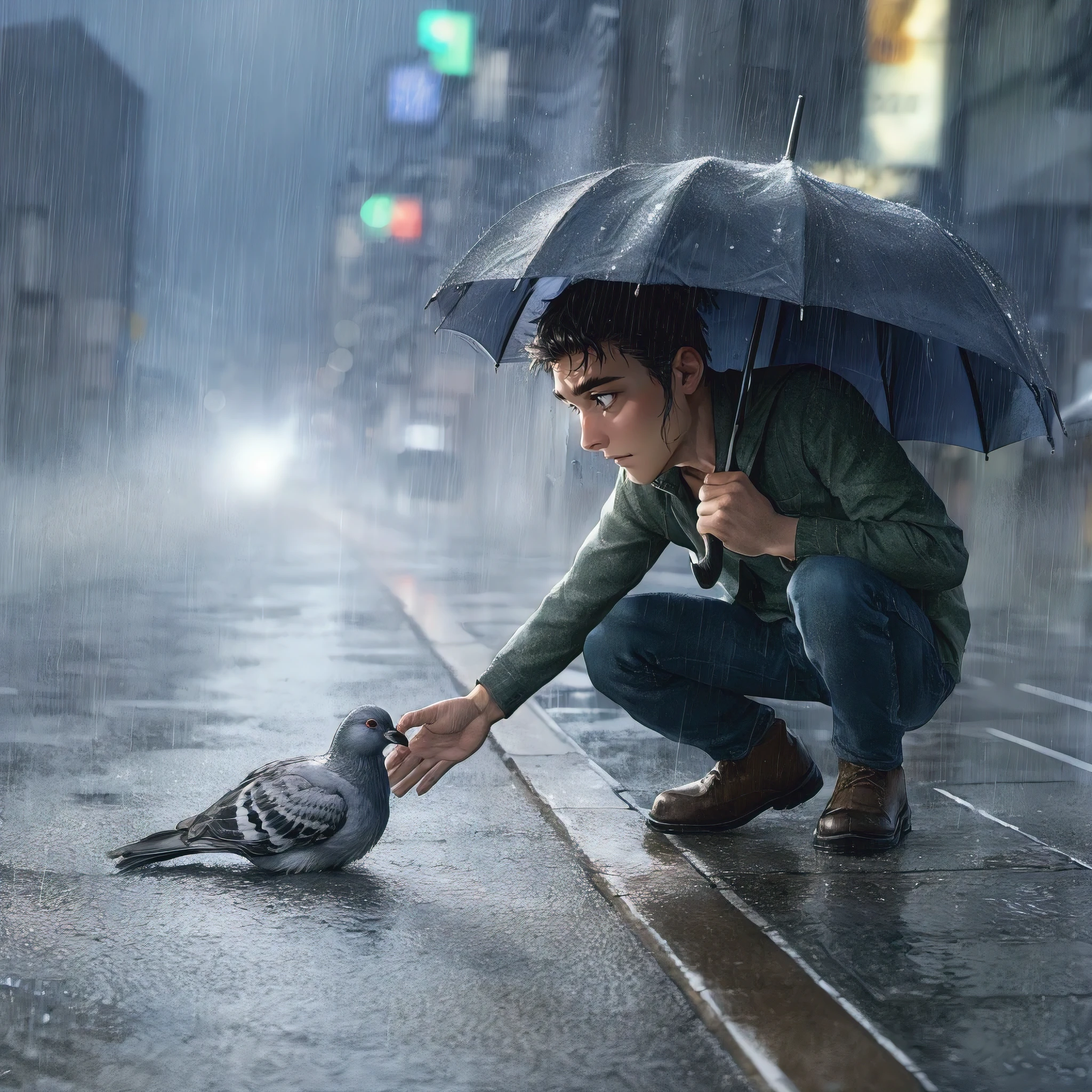 0622 daily challenge - person with an umbrella created with SeaArt AI