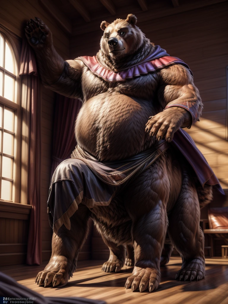 Fur taur, fur, bear taur, quadruped, digitigrade, highly detailed ...