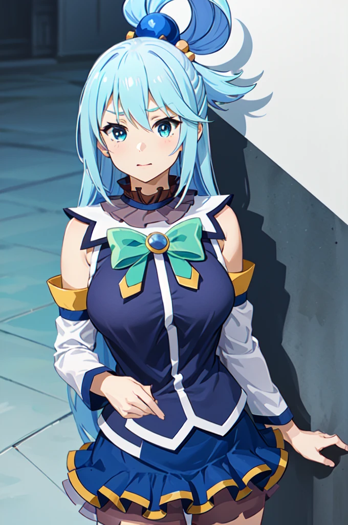 Masterpiece, best quality, 1girl, solo, Aqua, /(Konosuba/), long hair - SeaArt AI