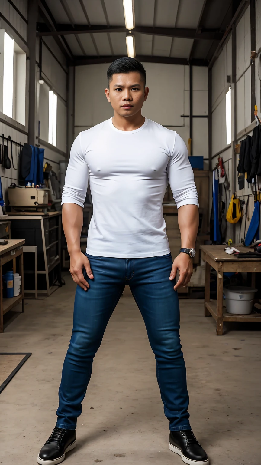 Full body, Realistic, Photography, Indonesian men, 28 years, short haired - SeaArt AI