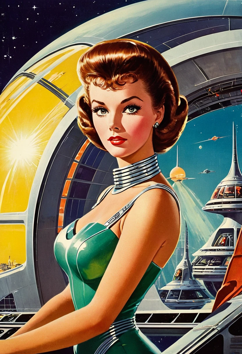 Retro futuristic, ((retro futurism)), ((Science fiction)), 1950s - SeaArt AI