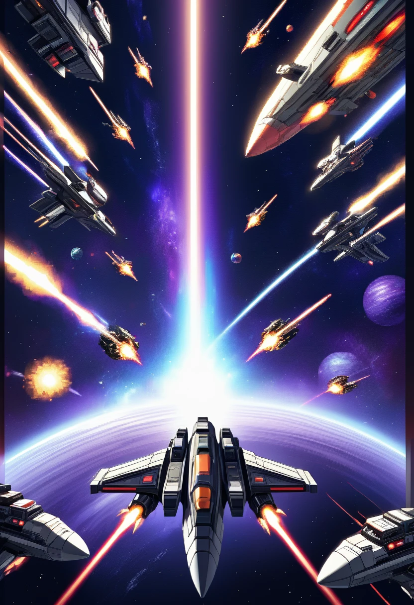 Best quality, Electronic games " galaxy " Battle screen, space battle - SeaArt AI