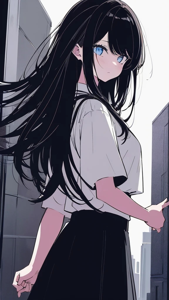 1girl,monochrome color, Blue Art, grayscales、 masterpiece、top - SeaArt AI