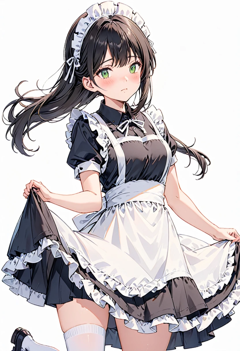 Clothes_lift, lifted_by_Own, skirt_lift, dress_lift, Maid_headdress - SeaArt AI