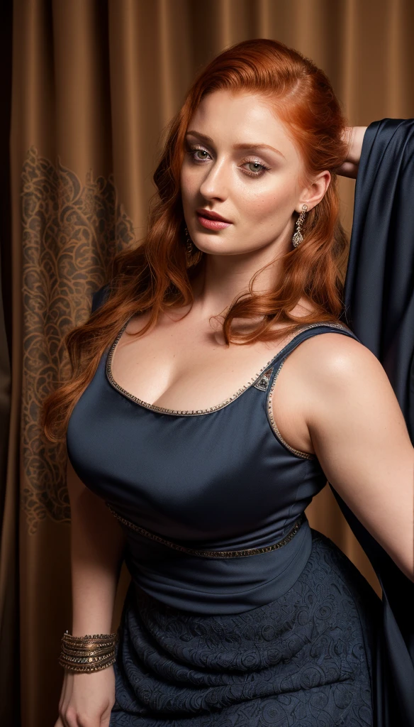Face of Sophie Turner, Sansa Stark played by Sophie Turner, the de facto Lady of - SeaArt AI