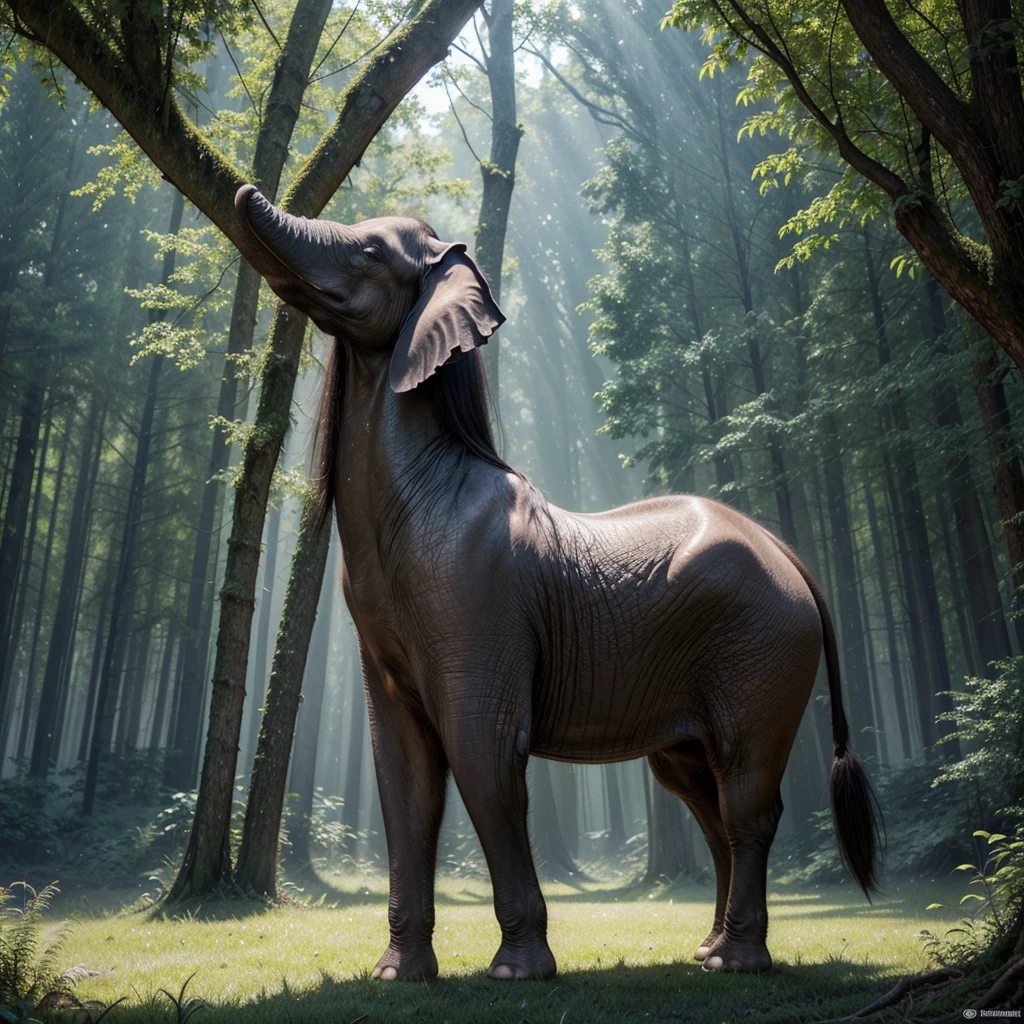 Create an ultra-realistic image of a magical creature that combines ...