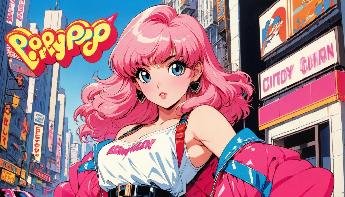 Highest quality, City Pop Girl, 1980s - SeaArt AI
