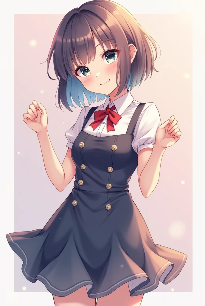 Anime style, gender-fluid character in a dress - SeaArt AI