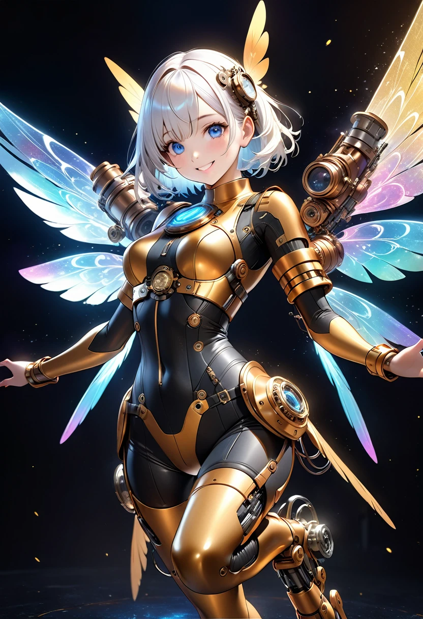 3dCG concept art.A fusion of steampunk and cyberpunk.A steampunk mechanical andr - SeaArt AI