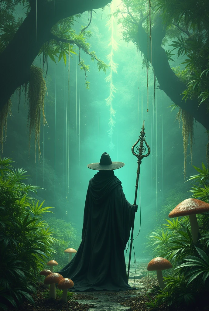 The Black Mage, marijuana and magic mushroom garden, rain of hashish ...