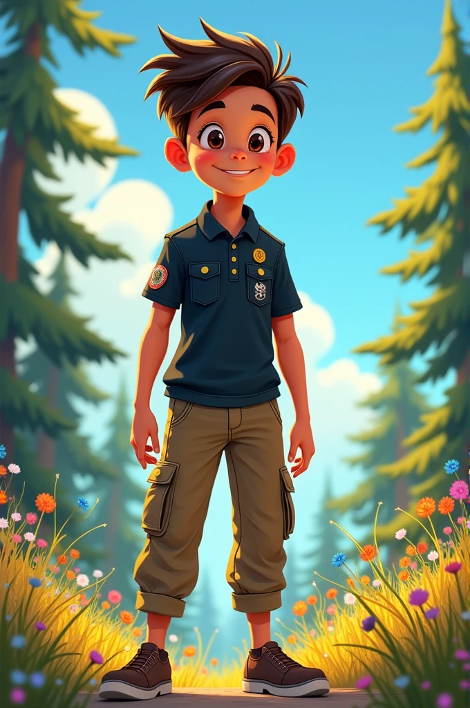 Boy Scout logo not with shorts but with military pants and a black polo ...