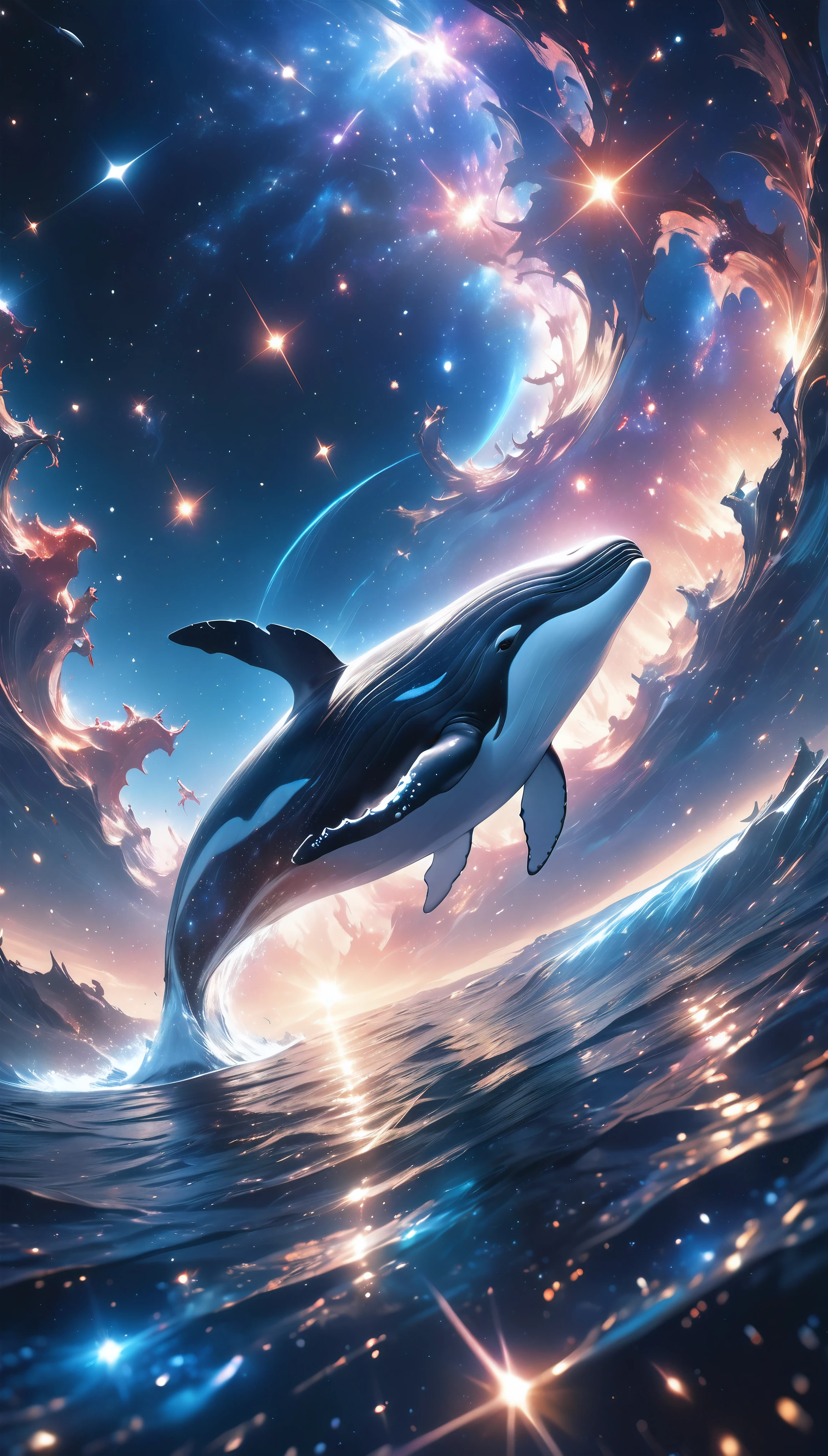A breathtaking cosmic landscape, a sea of shimmering stardust - SeaArt AI