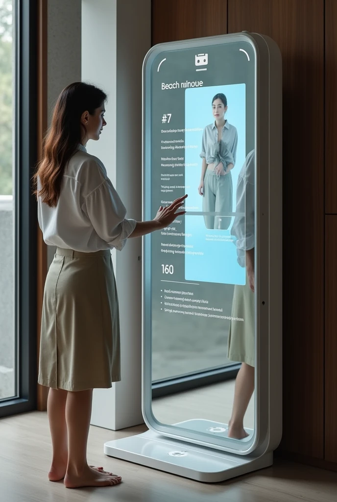 Technological mirror that has a technological door with a camera that ...