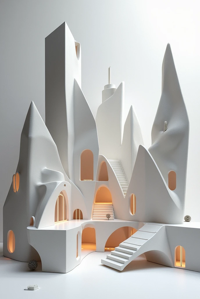 Abstract and three-dimensional models in architecture - SeaArt AI