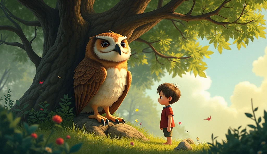 Meeting Oliver the Owl **Setting**: A large tree with a wise old owl ...