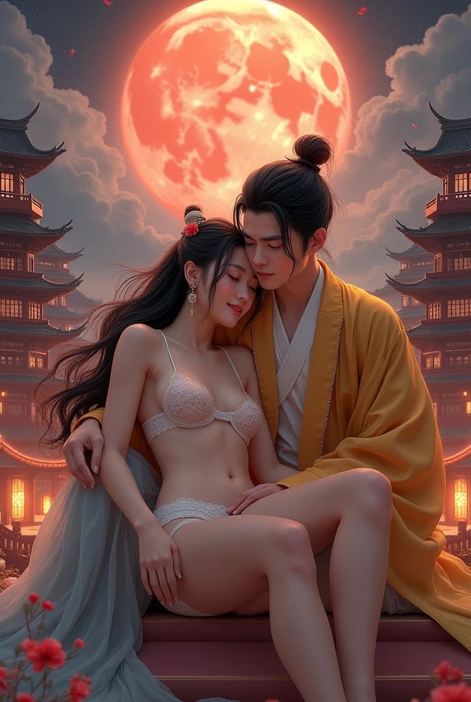 Niao Xiaoqian,From Huang Xu, background_A picture,wear transparent underwear - SeaArt AI