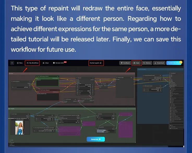SeaArt AIで作成されたComfyUI guide —— redraw （Part 1）