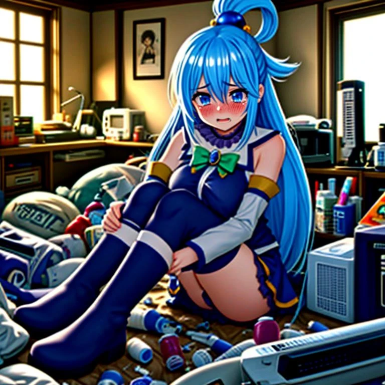 masterpiece,best quality,highly detailed,aqua \(konosuba\),1girl - SeaArt AI