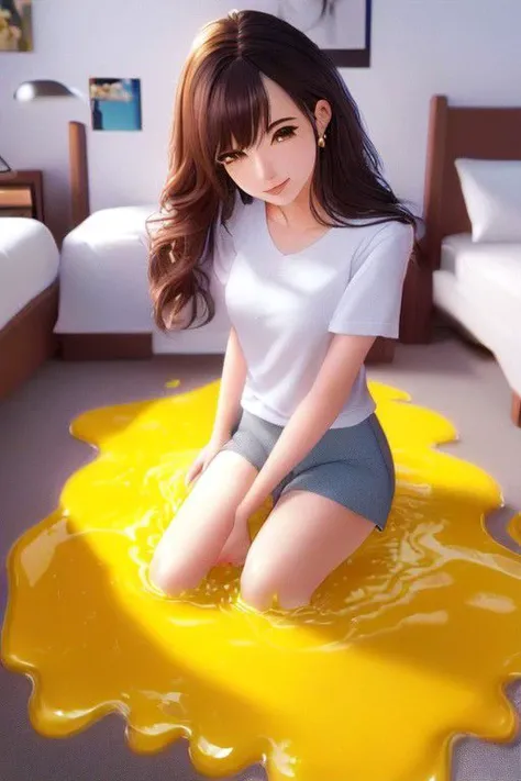 yellow pee puddle - SeaArt AI Model