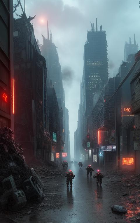 ((masterpiece)), (detailed), alien invasion, (cosmic), cthulhu,mech ...