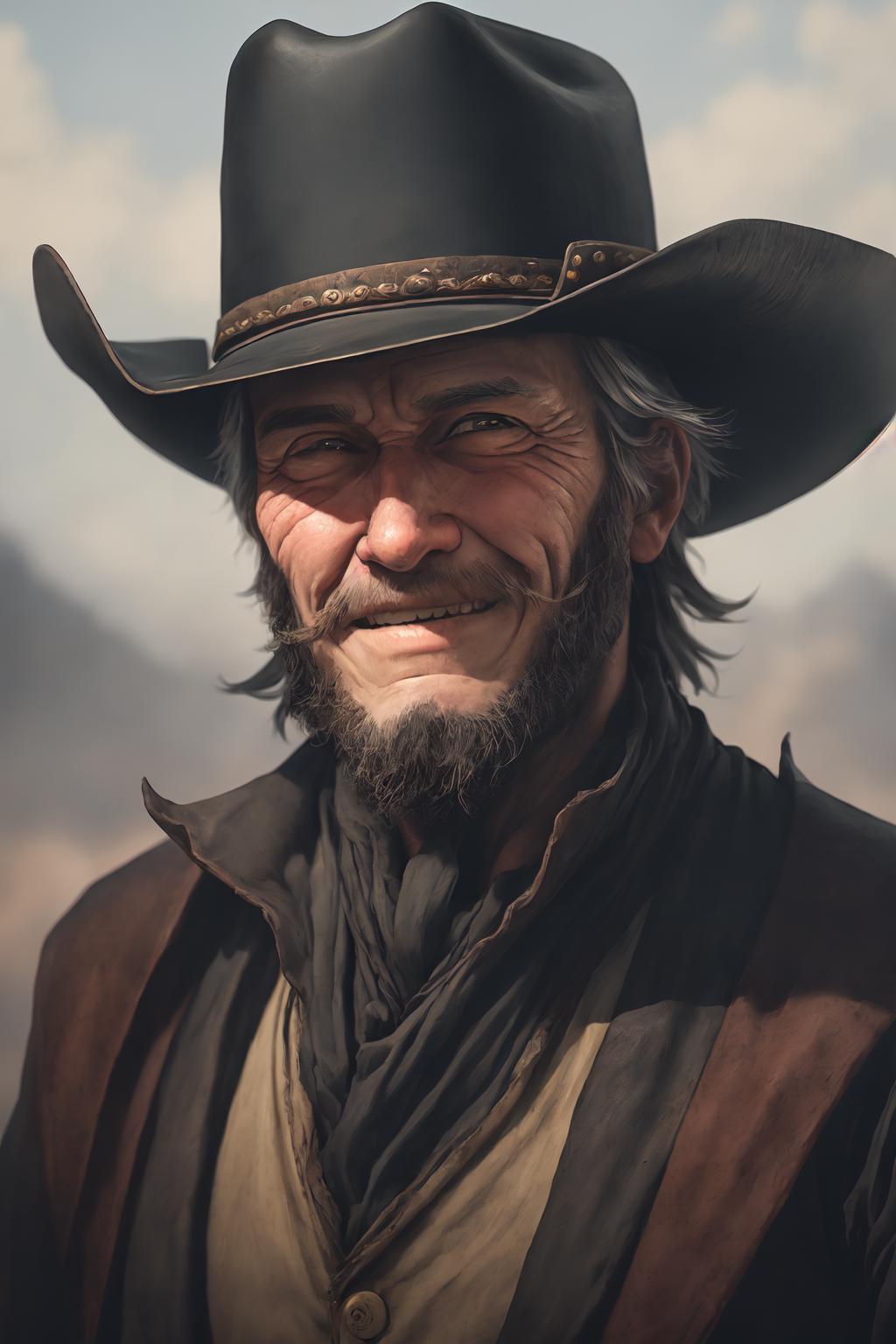 w3st man with long black beards, japanese, close up portrait, focus ...