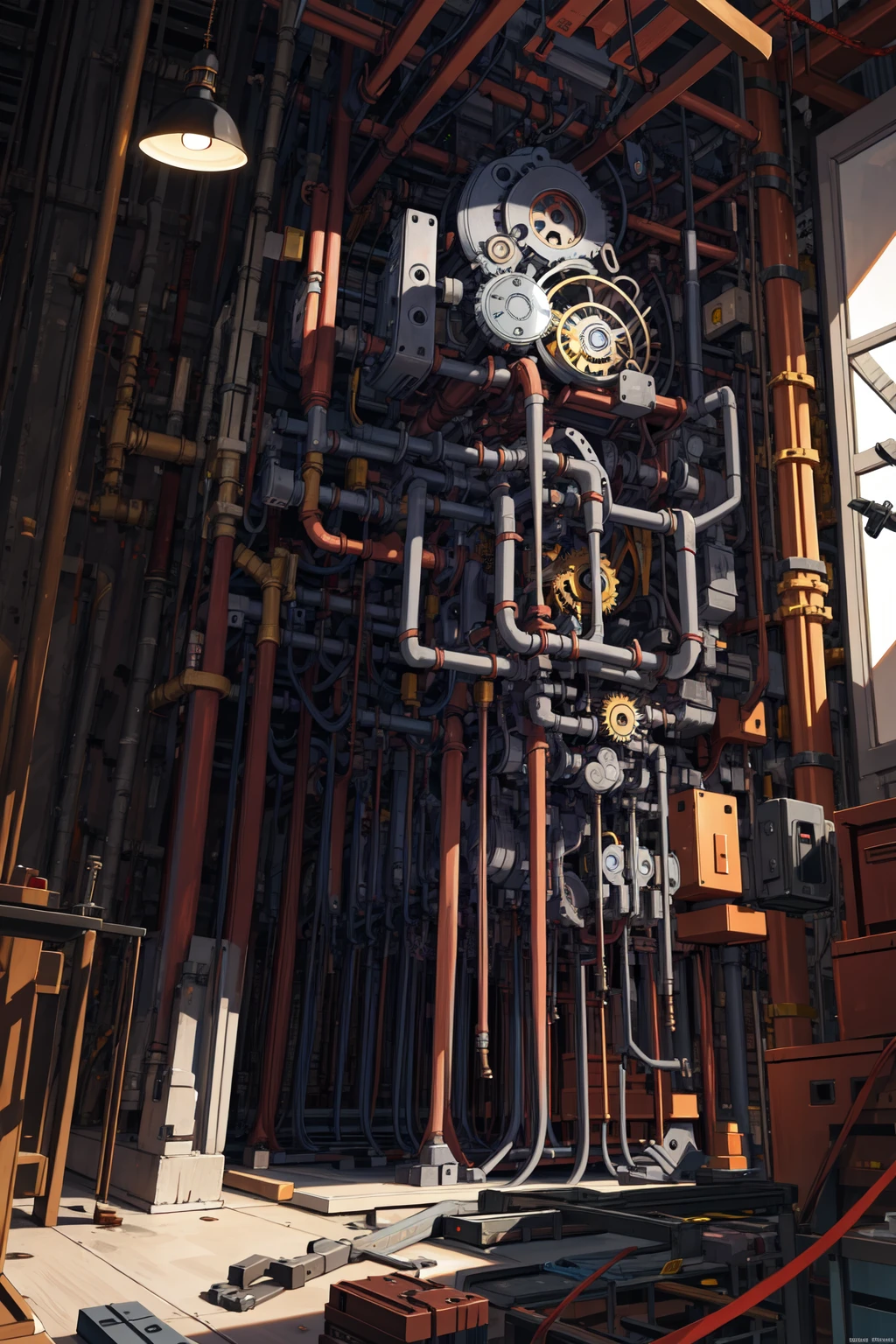 There is a large clock that is on the wall of a building - SeaArt AI