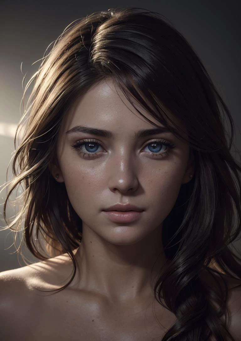 analog style, model shoot style, RAW close portrait of a 1girl, ((beautiful face: 1.7, perfect ...