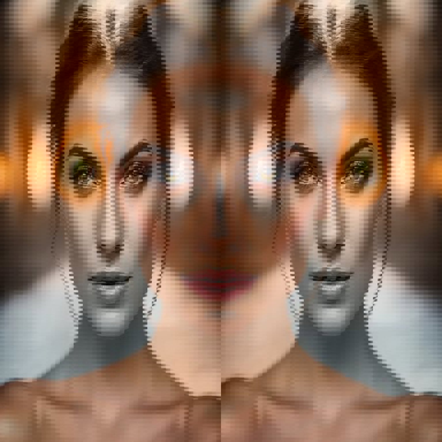 A close up of a woman with a very big face - SeaArt AI