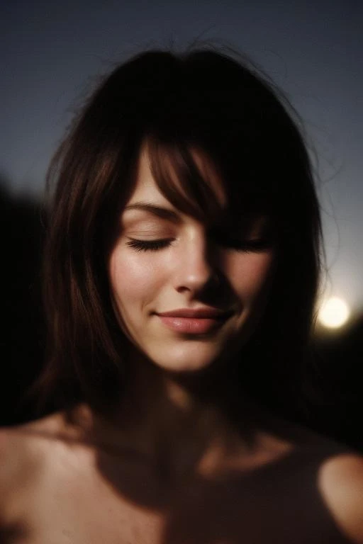 Deep photo, depth of field, ferrania p30 film, shadows, messy hair ...