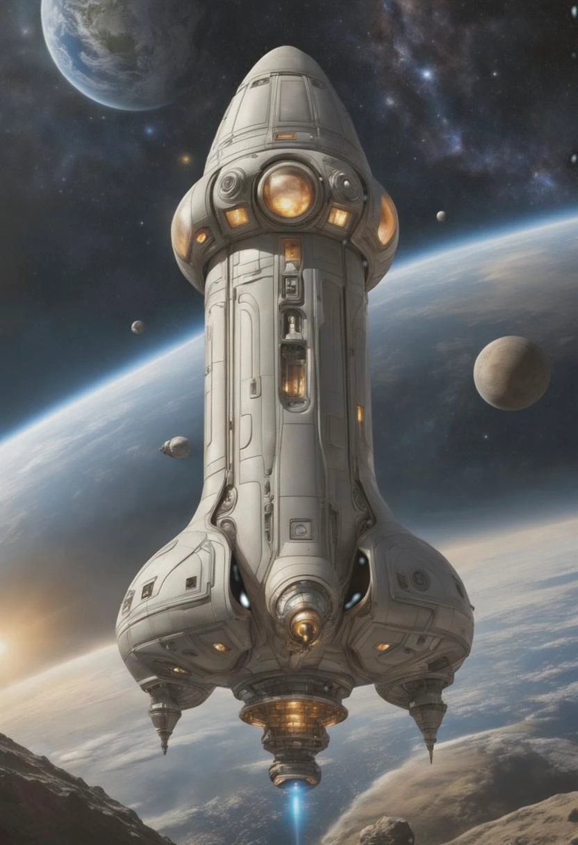 (masterpiece), a beautiful spaceship with the shape of a human penis in ...