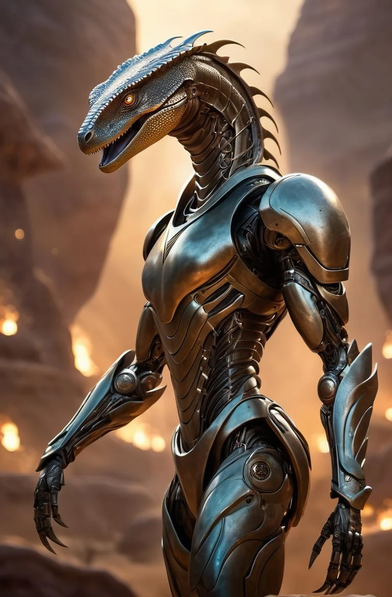 ethereal fantasy concept art of cinematic film still Robot humanoid MIX ...