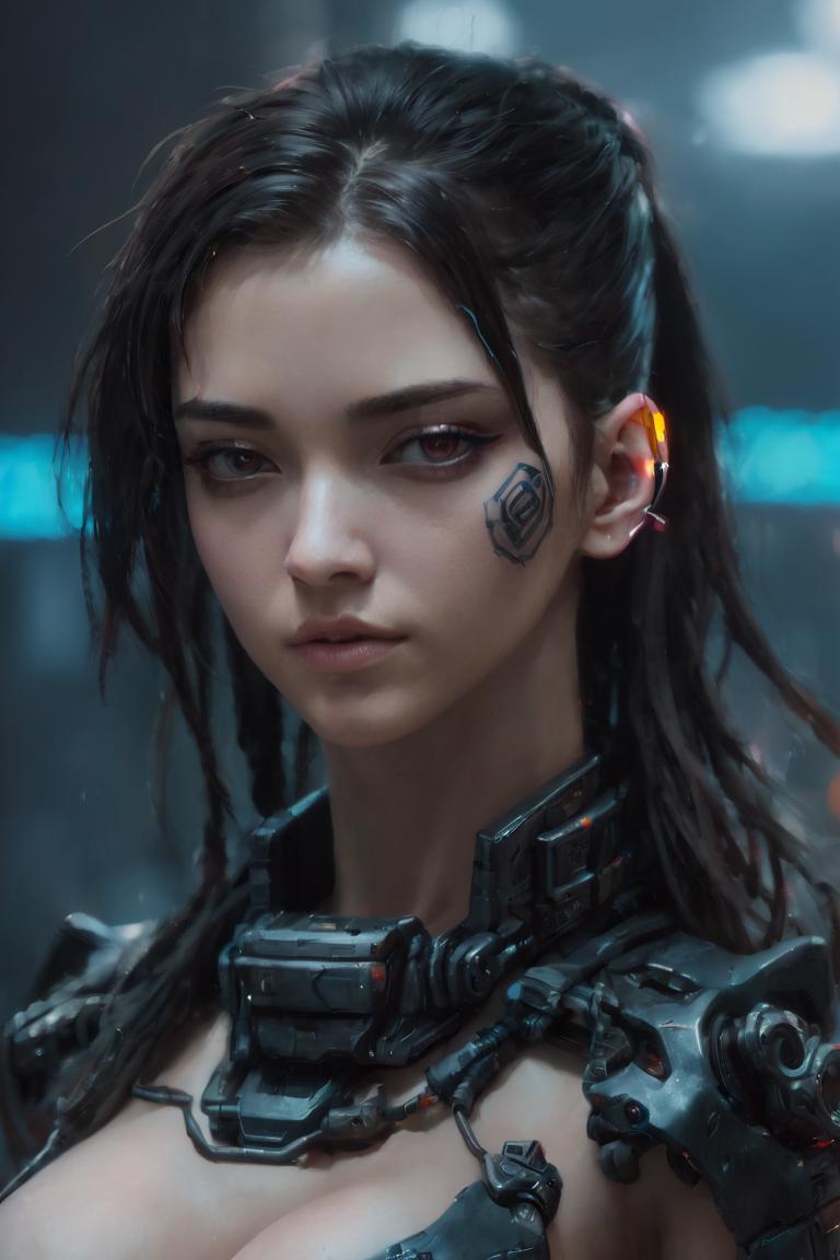 A woman with a futuristic face and a futuristic body - SeaArt AI