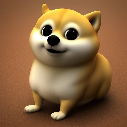 a cute 3D model of baby-doge, ultra graphics, Pixar animations - SeaArt AI
