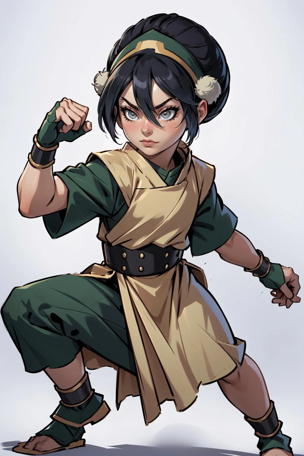 (masterpiece, best quality), intricate details, 1girl, toph_bei_fong ...