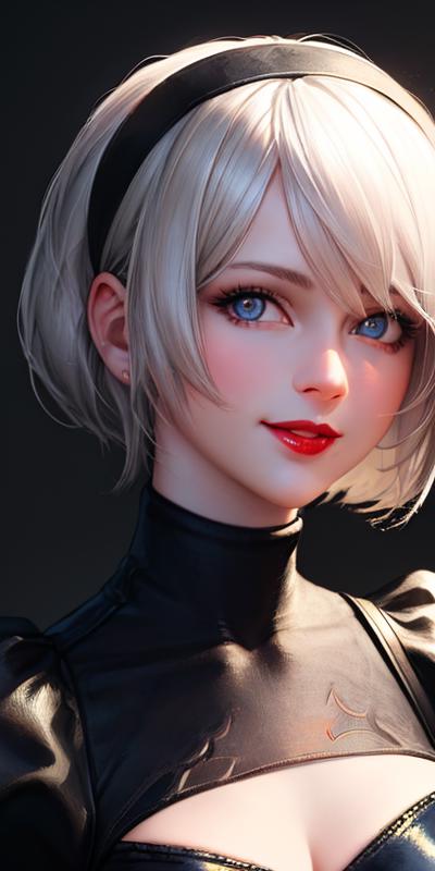 杰作, 最好的质量, 高分辨率, 嗯2b, 2b, 1个女孩 - SeaArt AI