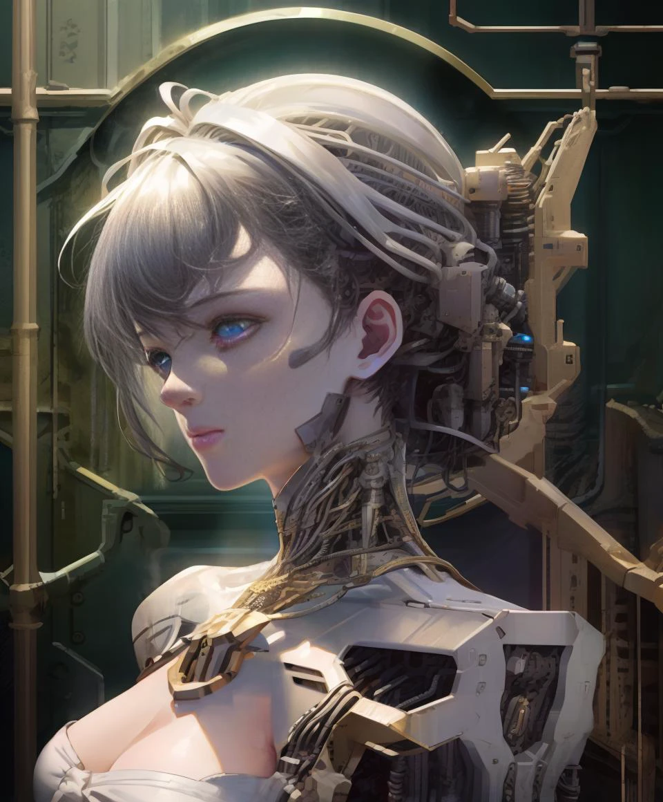 NFSW,1 girl,Mecha girl in the universe, solo, ultra realistic 8k cg ...