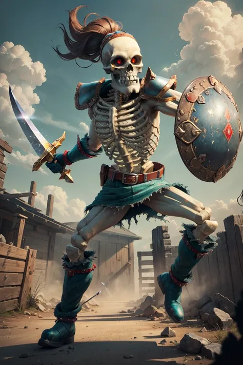 ((masterpiece,best quality)), absurdres, Stalfos_Zelda_OOT, skeleton ...