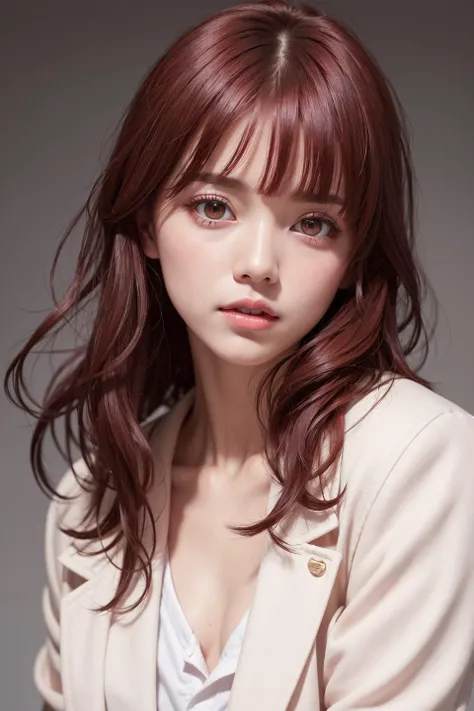 1girl, star eye, blush, perfect illumination, red hair - SeaArt AI