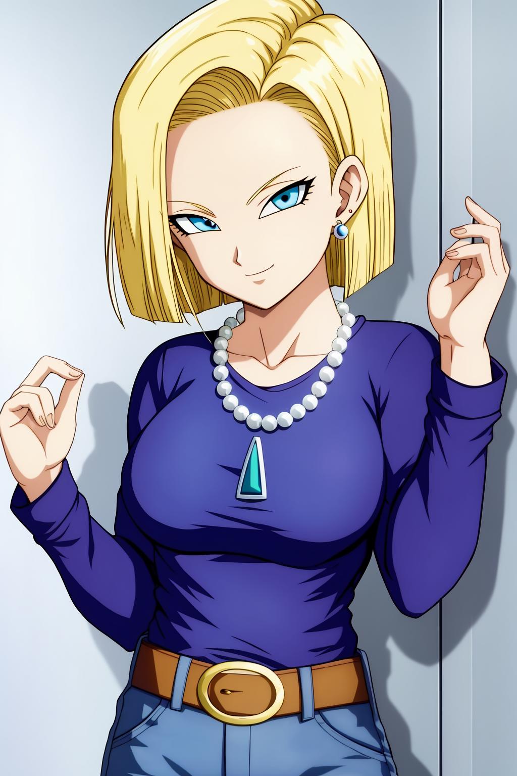 Android18 1girl Solo Breast Seaart Ai