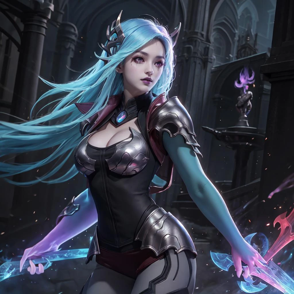 fundo escuro detalhado do castelo, obra de arte, melhor qualidade, morte_Jurado_Katarina ...