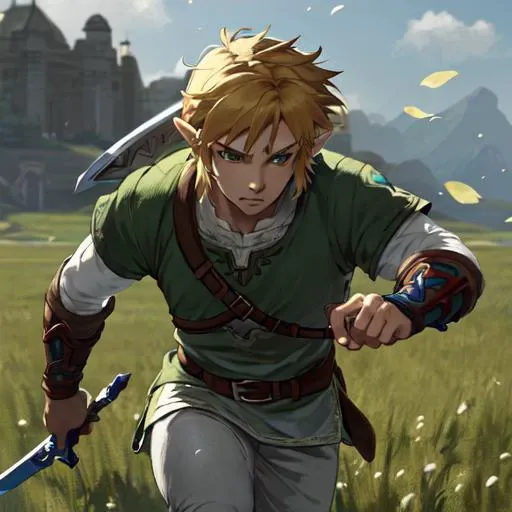 masterpiece, best quality, 1boy, solo, upper body link - SeaArt AI