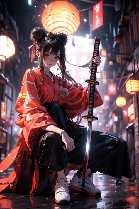 (masterpiece:1.2), best quality,cg,3d, Samurai girl - SeaArt AI