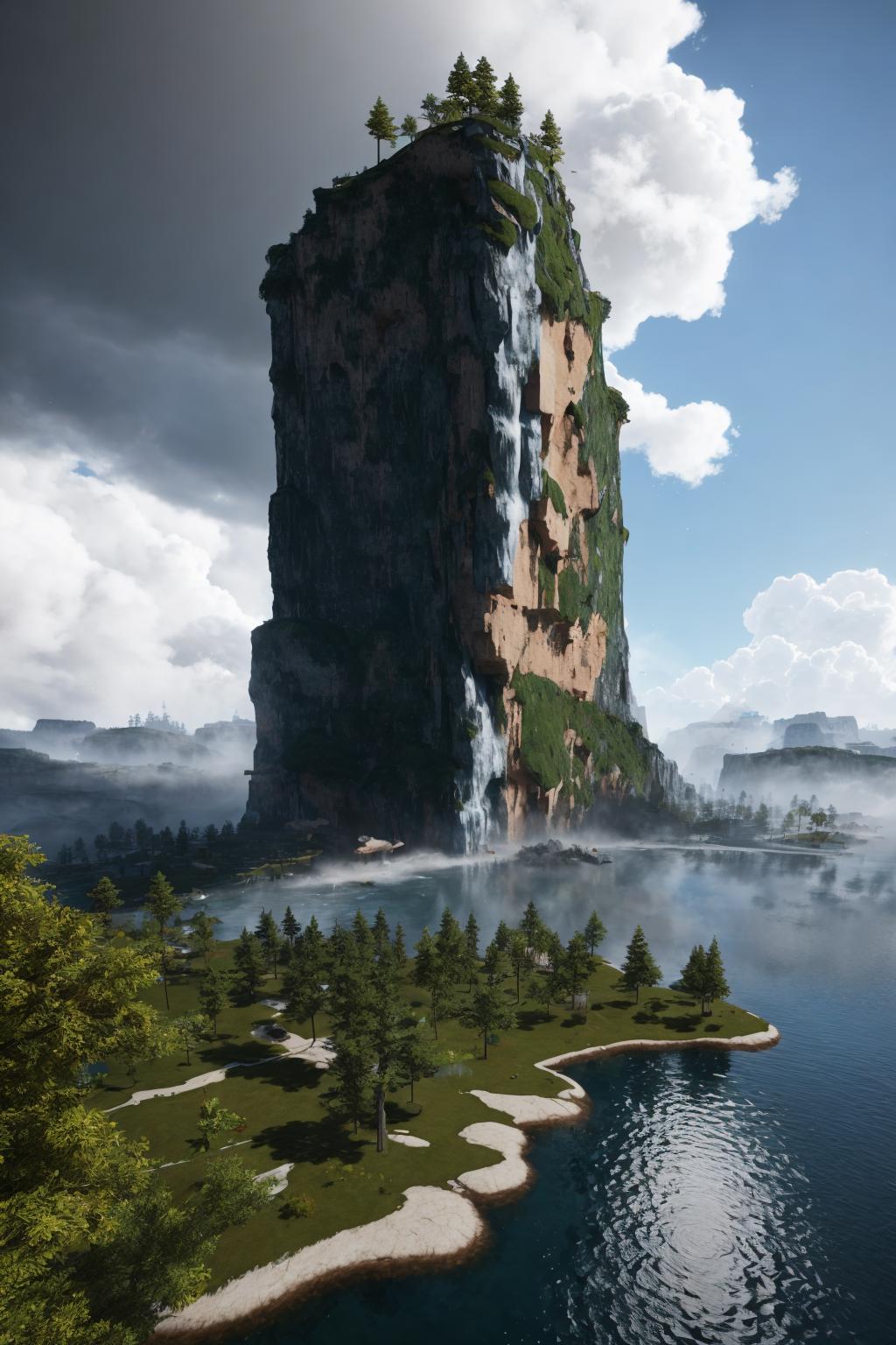 In a 32-bit 3D game scene, players are immersed in a visually stunning ...