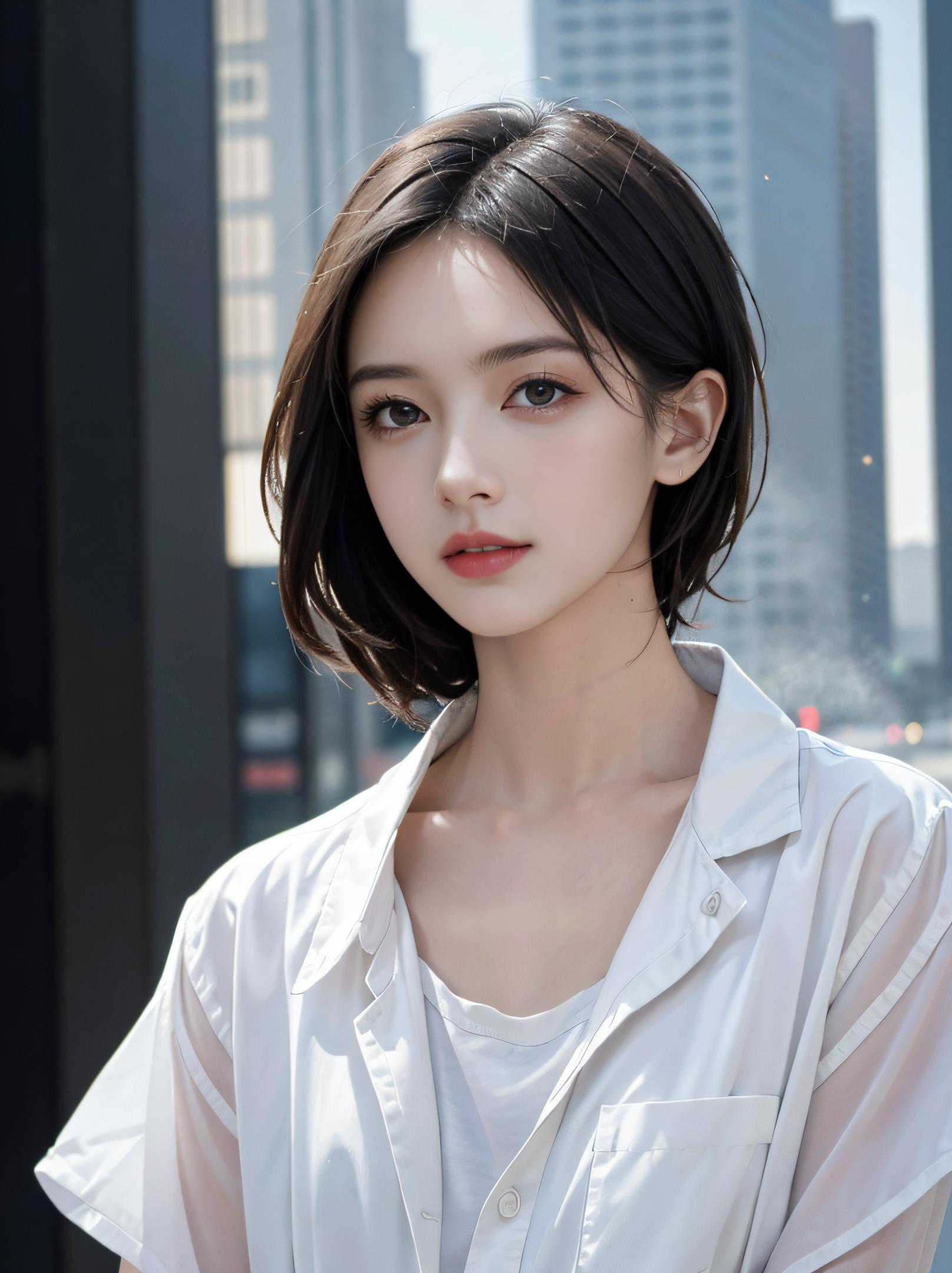 1girl, offshoulder, smile, cut - SeaArt AI