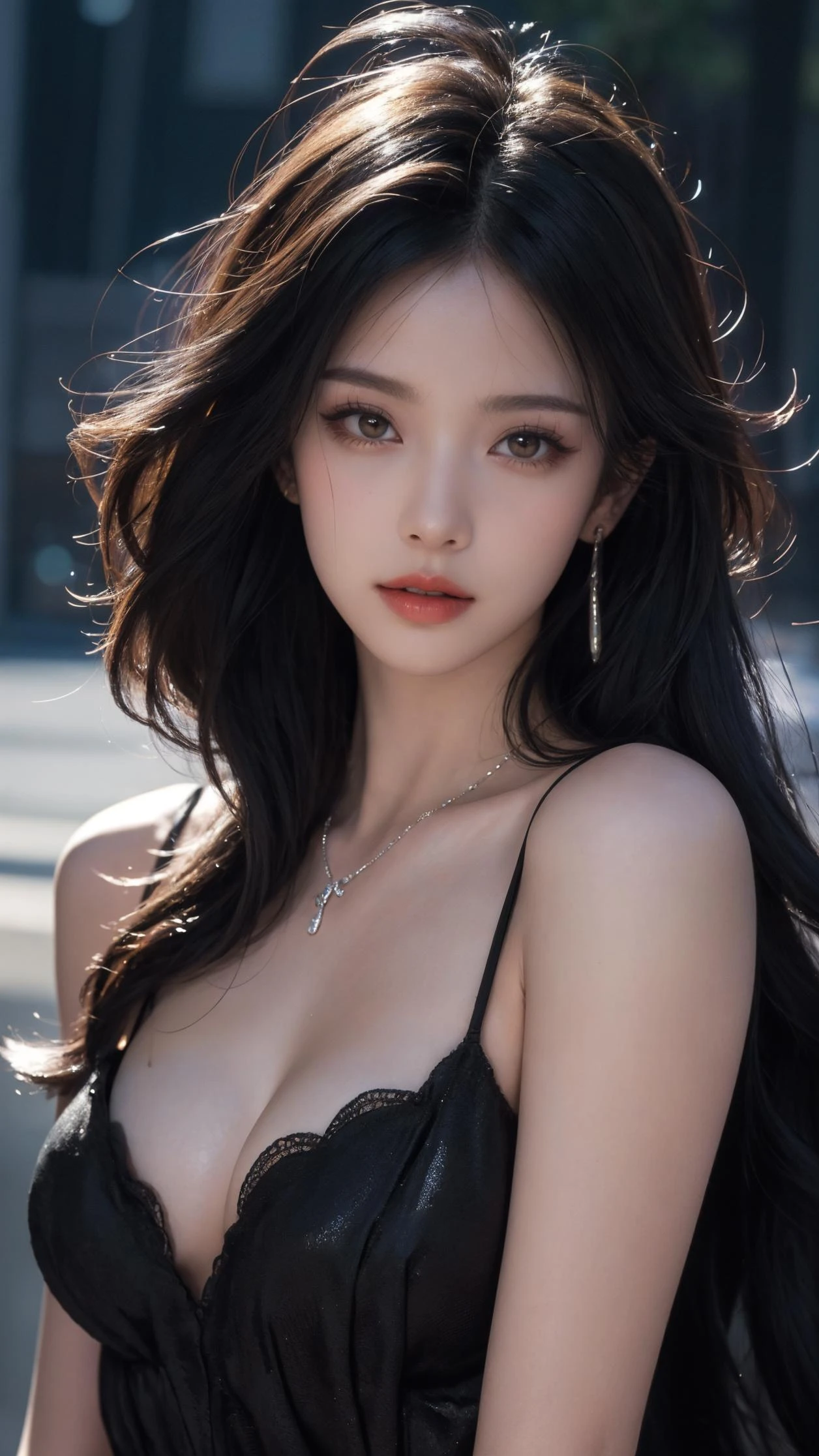 (masterpiece, best quality:1.4),thin lips,(Bright red lipstick:0.75), - SeaArt AI