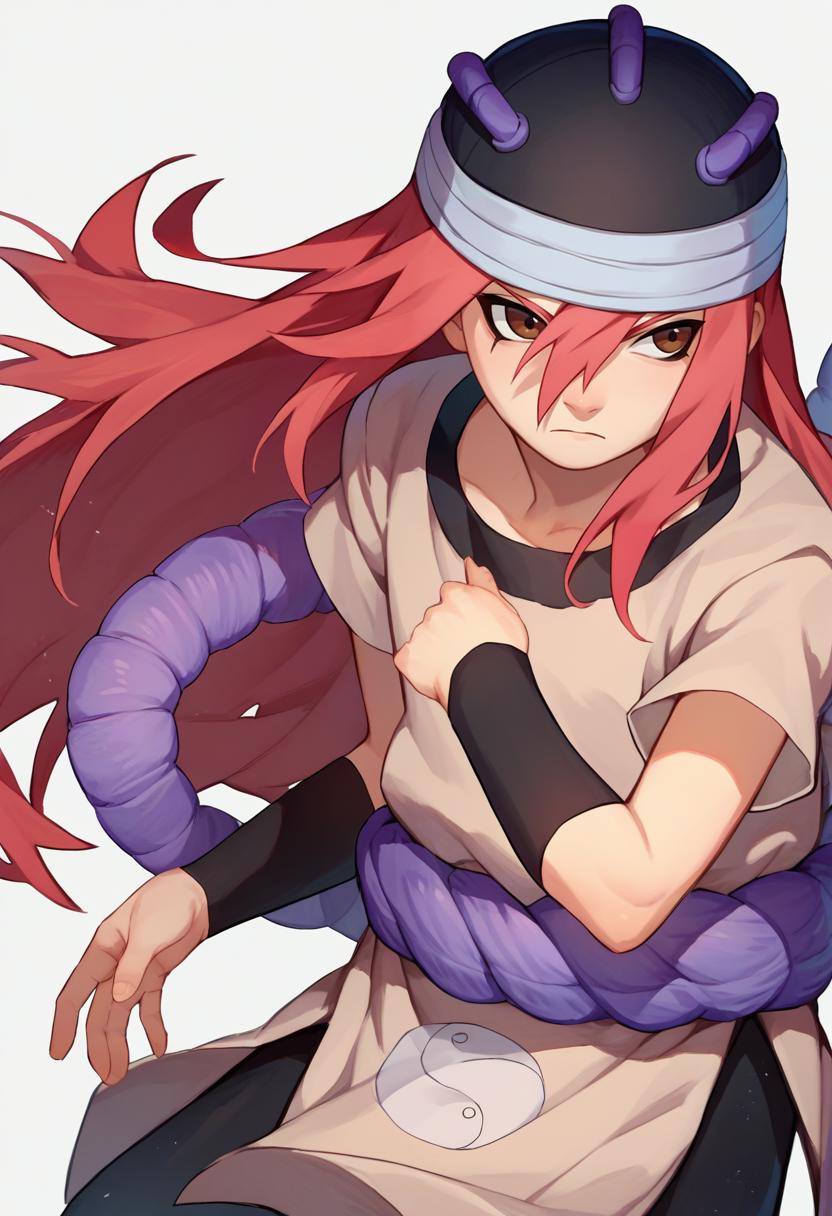 Tayuya, curse mark / Office lady - Naruto creado con SeaArt AI