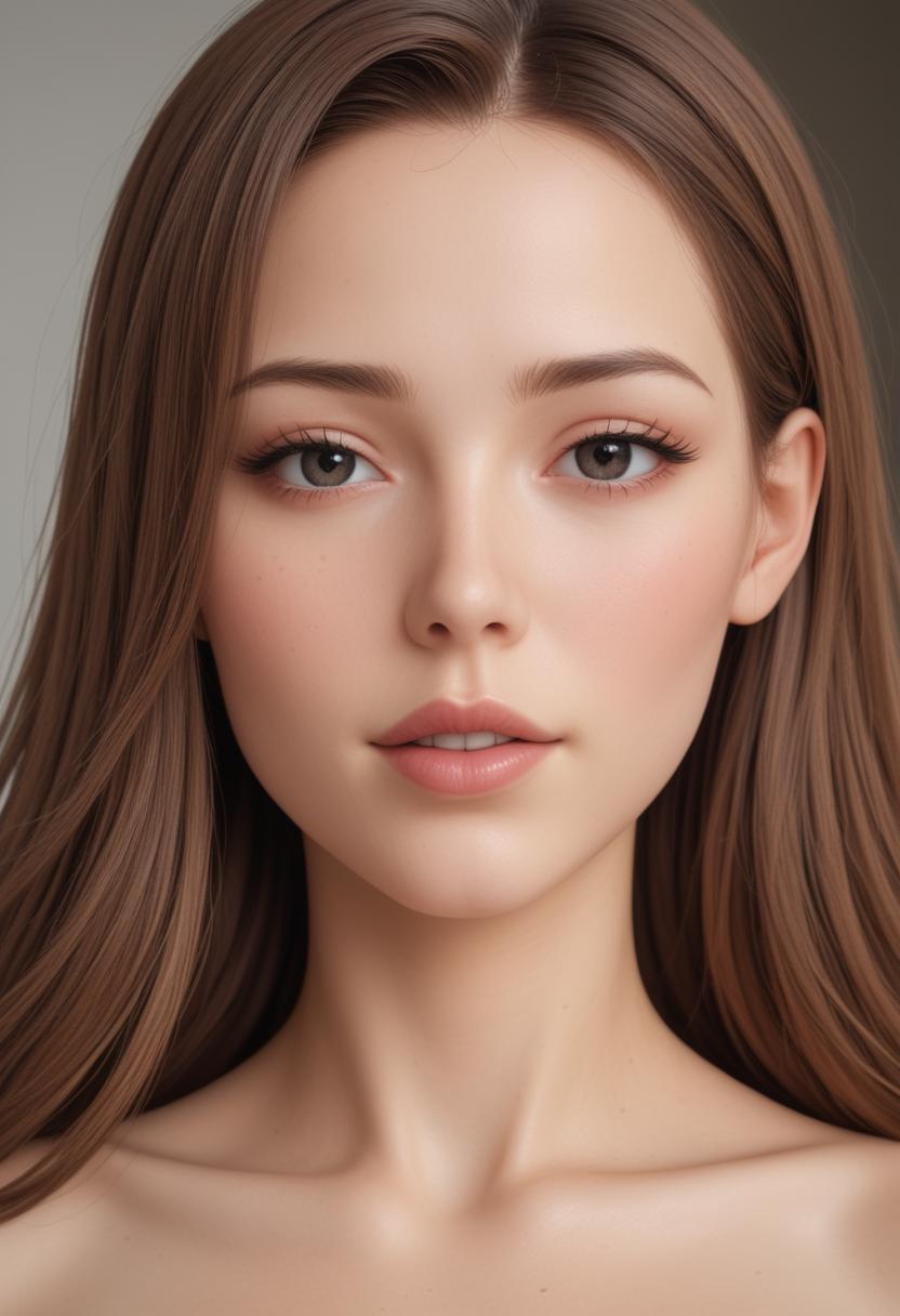 A woman with long brown hair and a white top - SeaArt AI
